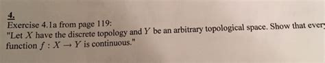 Solved Let X Have The Discrete Topology And Y Be An