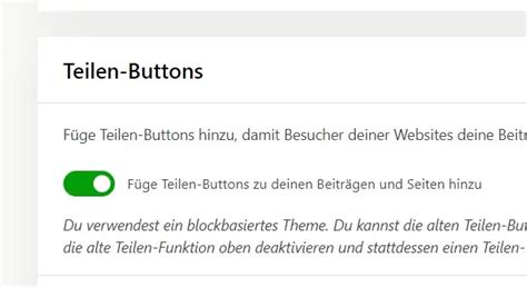jetpack teilen schaltfläche sharing buttons block für block themes