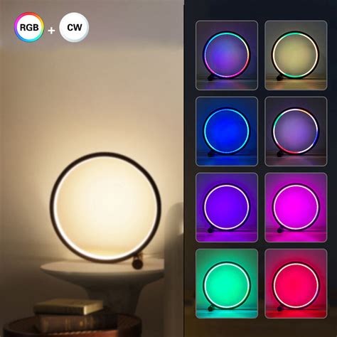 15 25cm Led Table Lamp Smart App Control Rgb Round Night Light Wireless