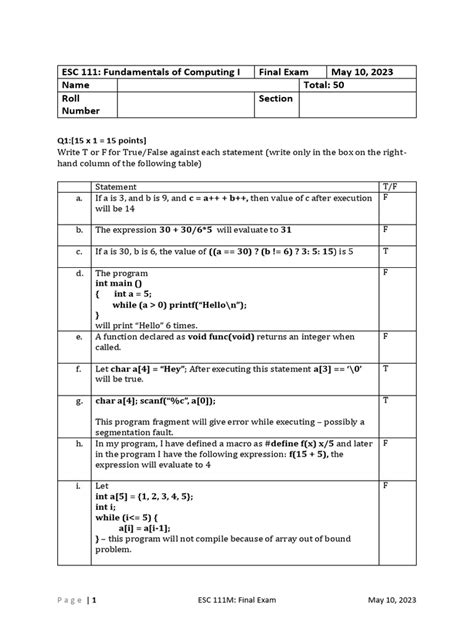 Esc111m Final Exam Solution V3 Pdf