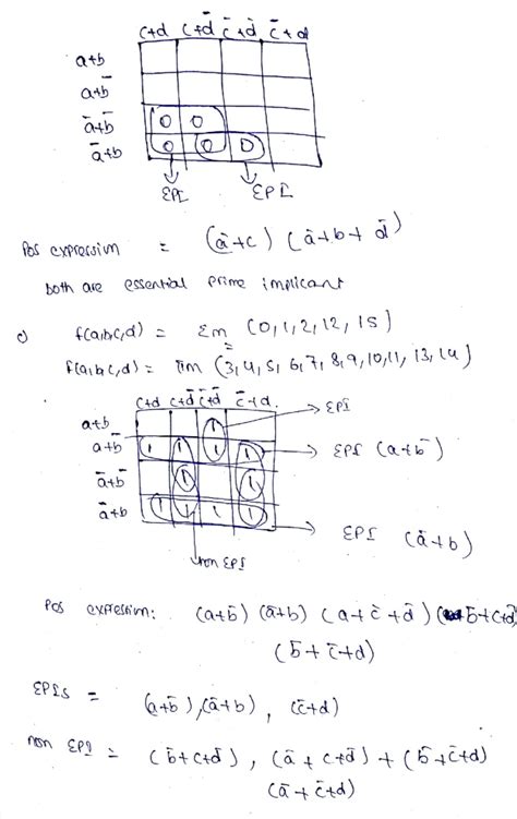 Solved 2 Use K Map To Find The Most Simplified Pos Expression For The Course Hero