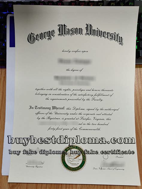 Whats The Prcedure To Make Fake George Mason University Certificate