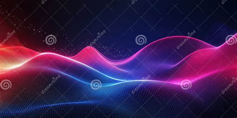 Abstract Waves Of Light In Vibrant Colors Creating A Dynamic Visual Effect Stock Illustration