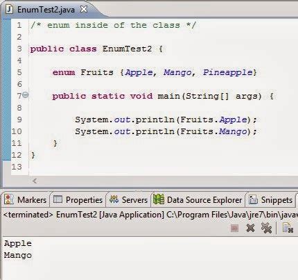 Enums Java Stack Flow