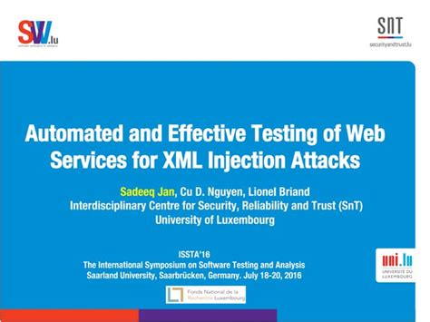 Automated And Effective Testing Of Web Services For Xml Injection Attacks Pdf Web Design And