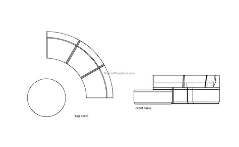 Community Circular Sofa Free Cad Drawings