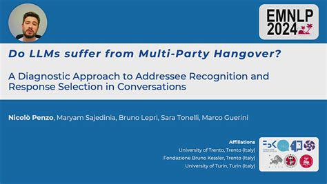 Do Llms Suffer From Multi Party Hangover A Diagnostic Approach To Addressee Recognition And