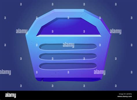 Winter Ice Fantasy Interface Template Game Menu In Cartoon Style Isolated On White Background