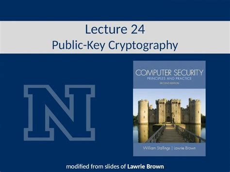Ppt Lecture 24 Public Key Cryptography Modified From Slides Of Lawrie