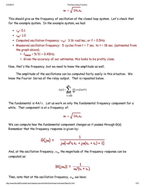 The Describing Function Pdf