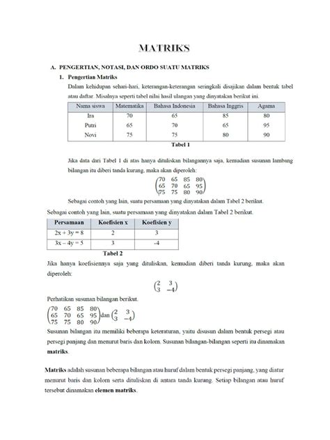 Menyajikan Data Dalam Bentuk Matriks Pdf Menyajikan Data Dalam Bentuk Matriks Pdf