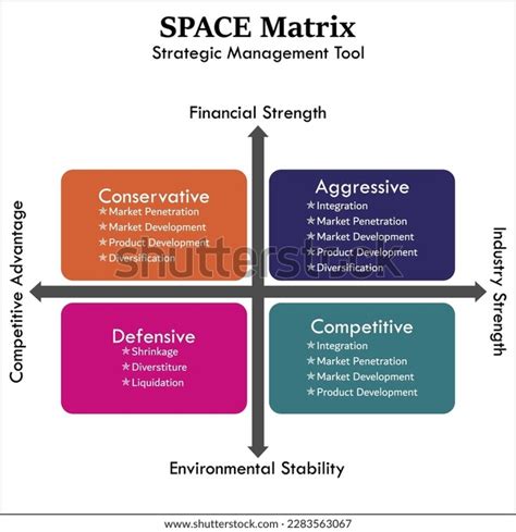 Space Matrix Strategic Management Tool Infographic Stock Vector Royalty Free 2283563067