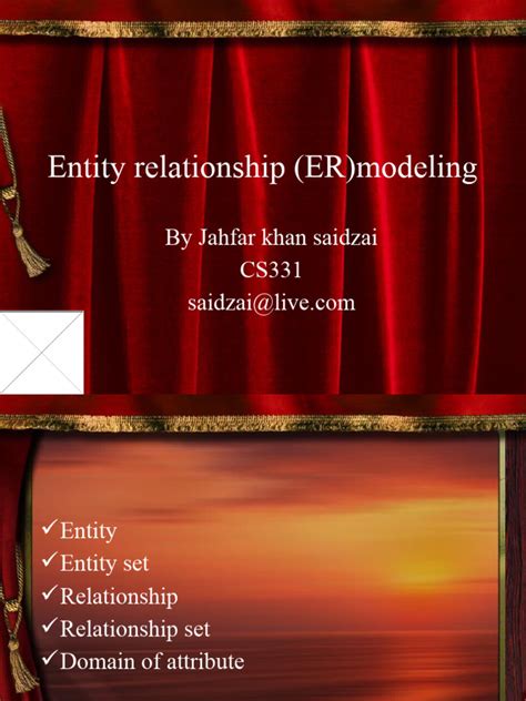 Entity Relationship Er Modeling Pdf Relational Database