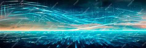 Premium Photo Abstract Data Visualization Backdrop With Data Waves