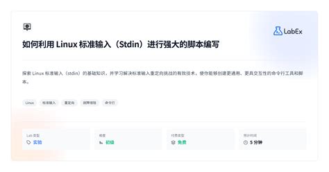 如何利用 Linux 标准输入（stdin）进行强大的脚本编写 Labex