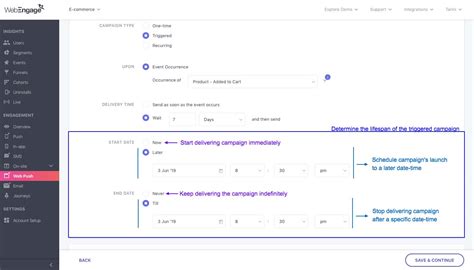 Creating Web Push Campaigns