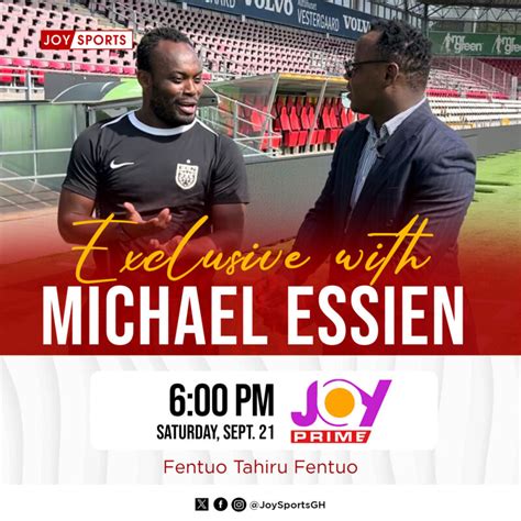 Joy Sports Secures Exclusive Interview With Michael Essien Myjoyonline