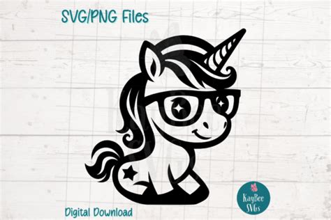 Nerdy Unicorn Graphic By Kaybeesvgs · Creative Fabrica