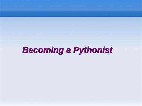 PDF Becoming A Pythonist DOKUMEN TIPS