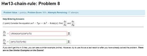 Solved Hw Chain Rule Problem Problem Value Point S Chegg Com