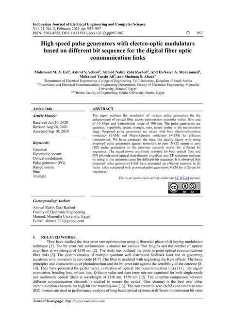 High Speed Pulse Generators With Electro Optic Modulators Based On Different Bit Sequence For