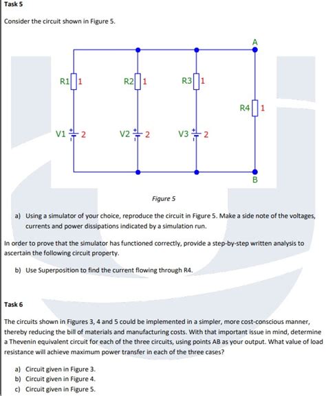 Solved Task Consider The Circuit Shown In Figure Figure Chegg Com
