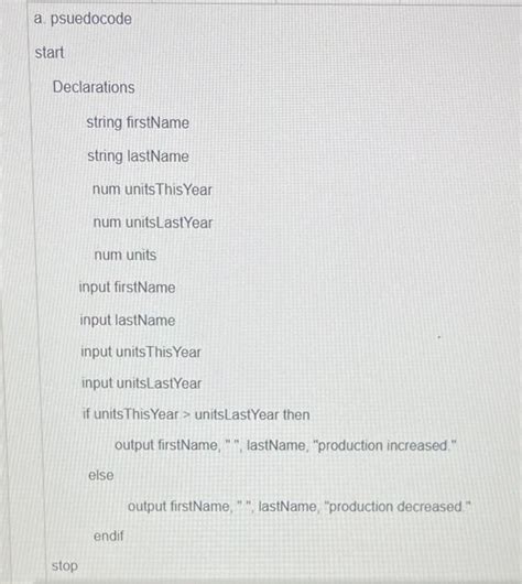 Solved Pseudocode Only No Languge Pleasei Am Needing