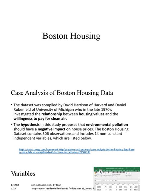 Boston Housing Price Prediction Pdf Dependent And Independent