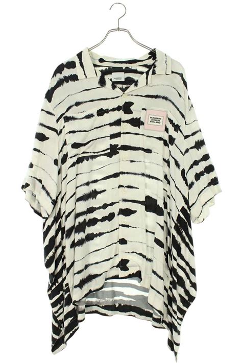 【楽天市場】バーバリー Burberry サイズm 胸ロゴ染め長袖シャツホワイト×ブラック【101052】【bs99】【メンズ】【中古