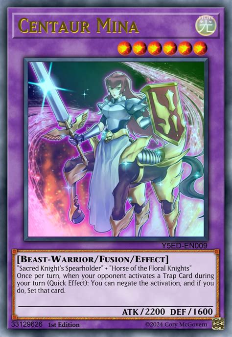 Centaur Mina Card Custom Yu Gi Oh Custom Think Tank Wiki Fandom