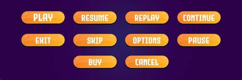 Premium Vector User Interface Buttons Set For Games Or Apps Game Ui Buttons Mobile Application
