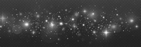 투명한 배경에 빛나는 먼지 효과 반짝이는 마법의 먼지 입자 프리미엄 벡터