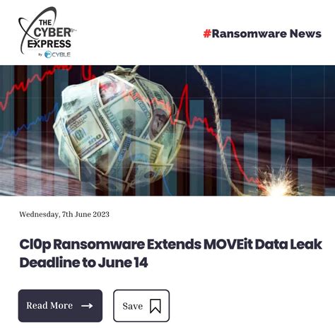 The Cyber Express By Cyble On Linkedin Cl0p Ransomware Extends Moveit Data Leak Deadline To June 14