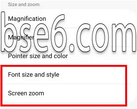 How To Adjust The Font Size On Samsung Galaxy A13 Bse6 Android