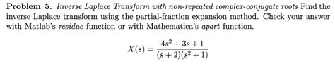 Solved Problem 4 Inverse Laplace Transform With Real
