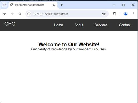 CSS Navigation Bar GeeksforGeeks