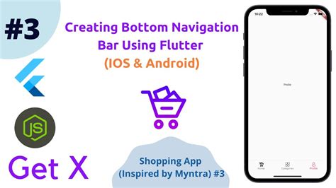 Creating Bottom Navigation Bar Using Flutter Shopping App Landing Page 03 Youtube