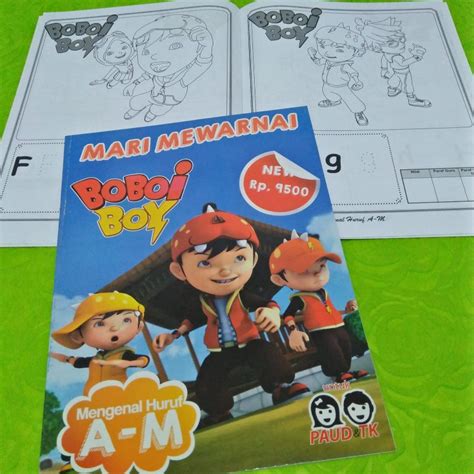 Jual Buku Mari Mewarnai Dan Mengenal Huruf A M Boboi Boy Shopee
