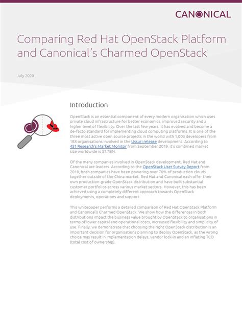 Comparing Openstack Pdf Open Stack Cloud Computing