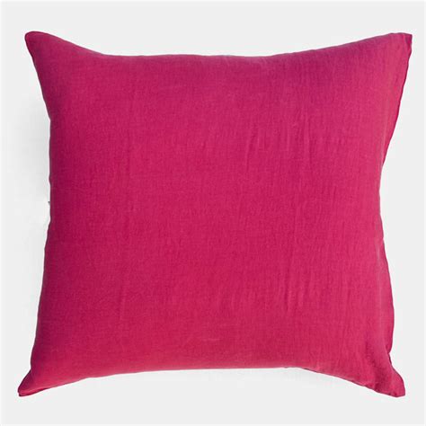 Tyrian Pink Linen Euro Pillowcase By Linge Particulier Collyers Mansion