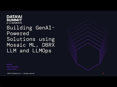 Free Video Building Genai Powered Solutions Using Mosaic Ml Dbrx Llm