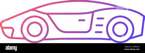 Supercar Gradient Linear Vector Icon Stock Vector Image And Art Alamy