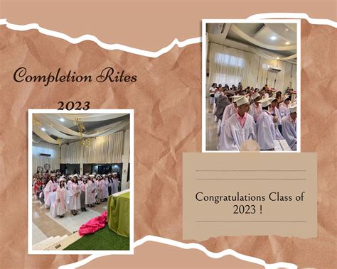 Completion Rites 2023 Congratulations To All Class Of 2023 Completers