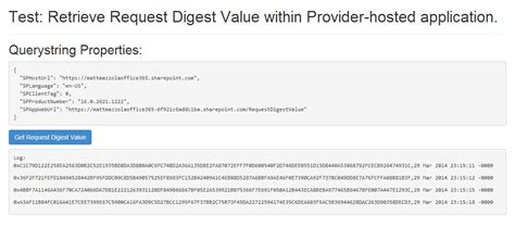 Sharepoint How To Get Request Digest Value From Provider Hosted App