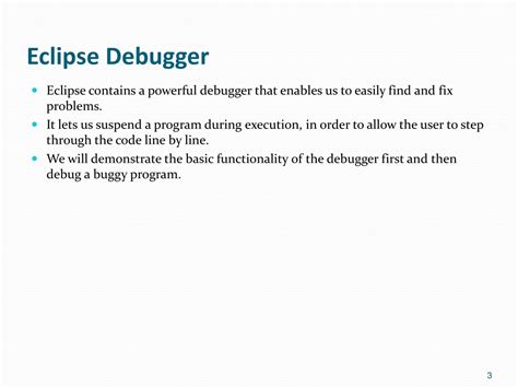 Ppt Debugging With Eclipse Powerpoint Presentation Free Download Id 8828452