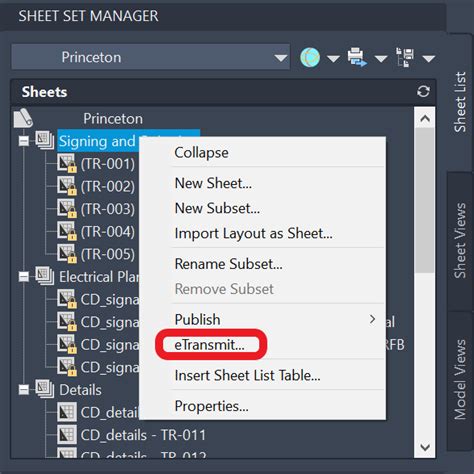 Separate Etransmit From Set Sheet Autodesk Community
