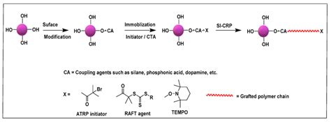 Scheme For Surface Initiated Controlled Radical Polymerization Methods