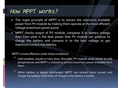 Maximum Power Point Trackingsaq Physics Science
