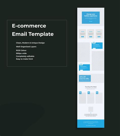 E Commerce E Newsletter Email Marketing Template Design 10595982 Vector Art At Vecteezy