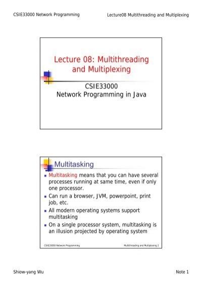 lecture 08 multithreading and multiplexing